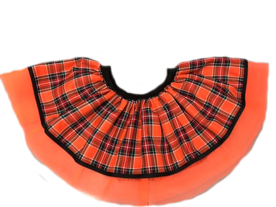 Neon Orange Tutu Tartan Skirt Kilt Punk Goth 80's Fancy - Etsy
