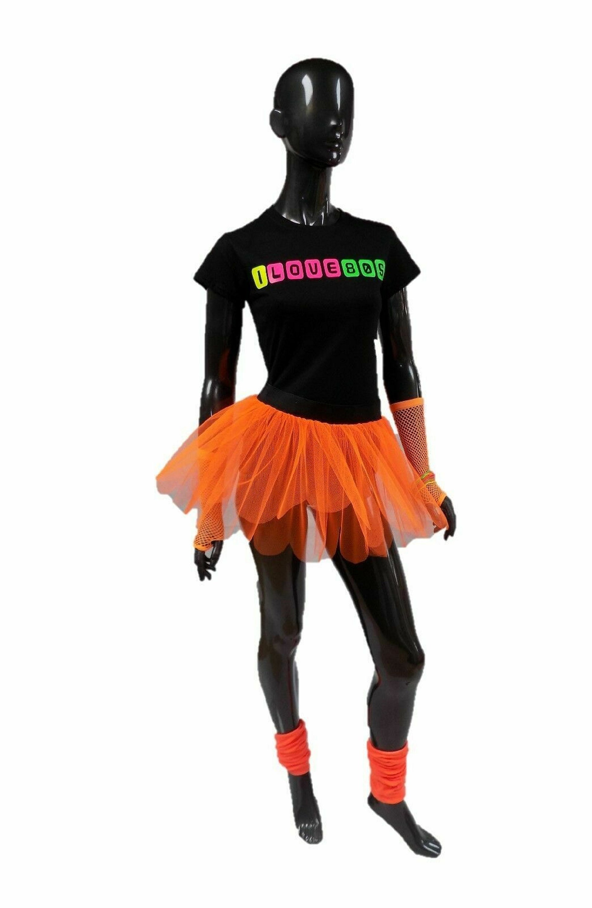 I Love the 80s Neon Tutu and T-shirt Set Fancy Dress Hen Party - Etsy UK