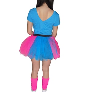 I Love 80's Fancy Dress Costume Tutu Kilt Skirt T-shirt Hen Party Music ...