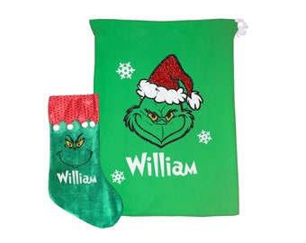 Grinch Sack | Etsy