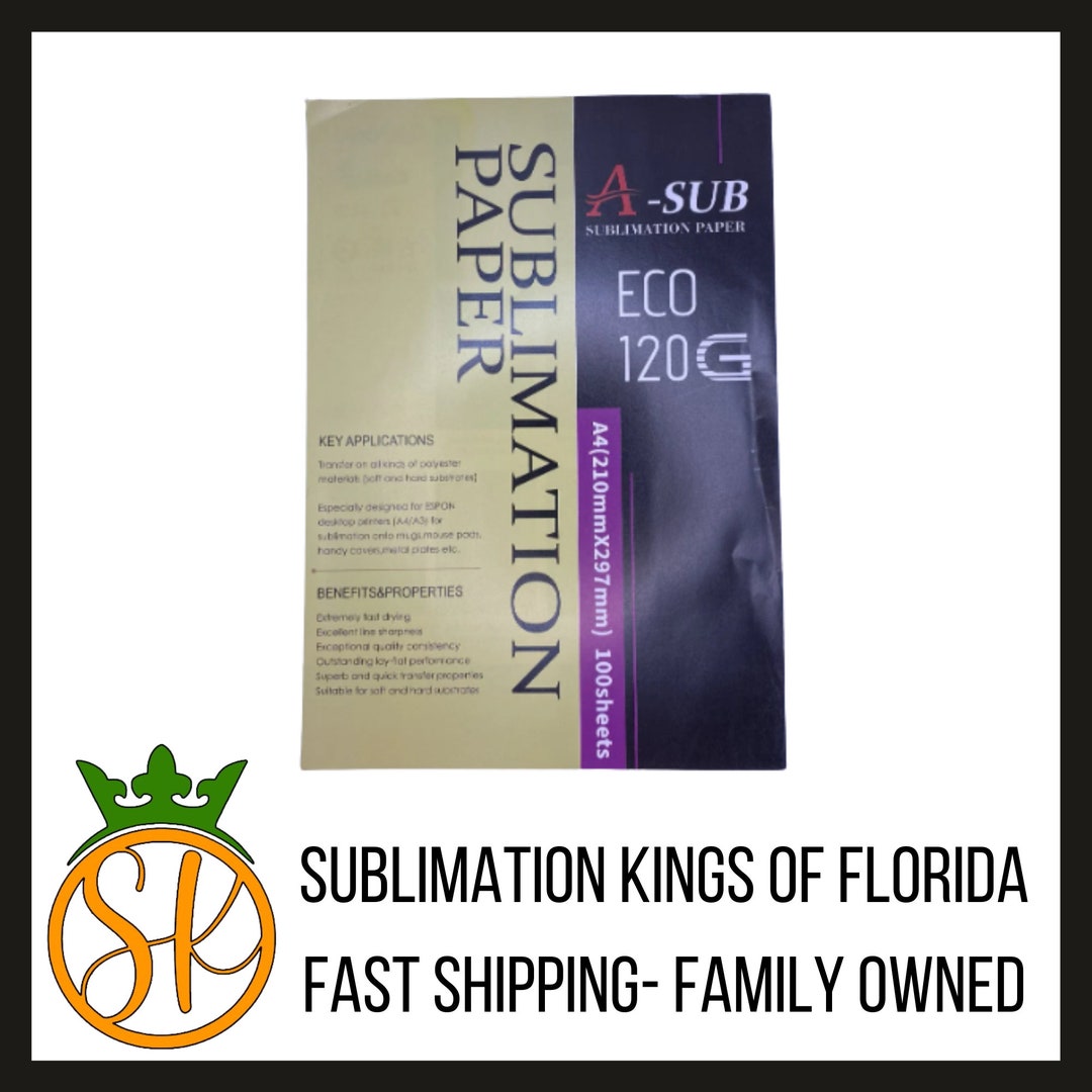 A-SUB Sublimation Paper - 120g A4 (8 1/4x 11 3/4) - Etsy