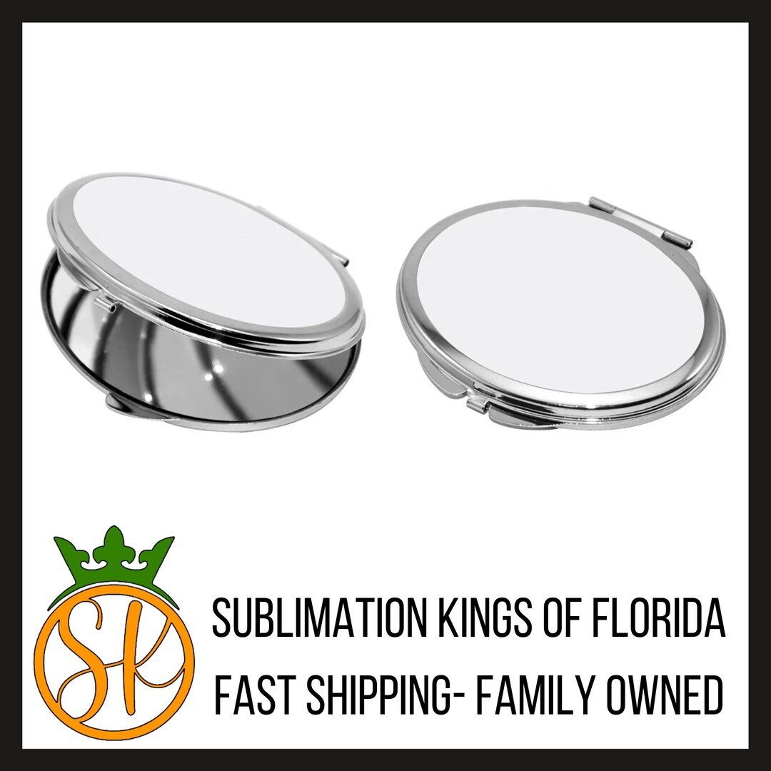 Sublimation Make-up Compact Mirror | Round Mirror | Sublimation Ready ...