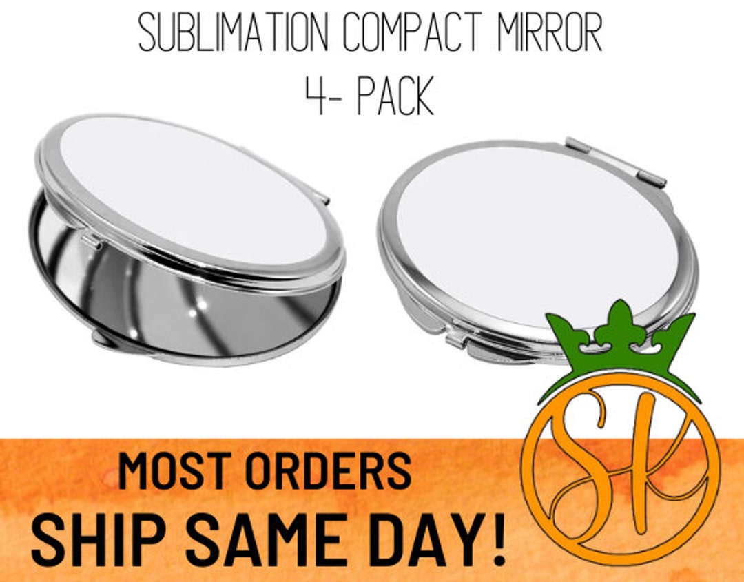 Sublimation Make-up Compact Mirror Round Mirror Sublimation Ready 4 ...