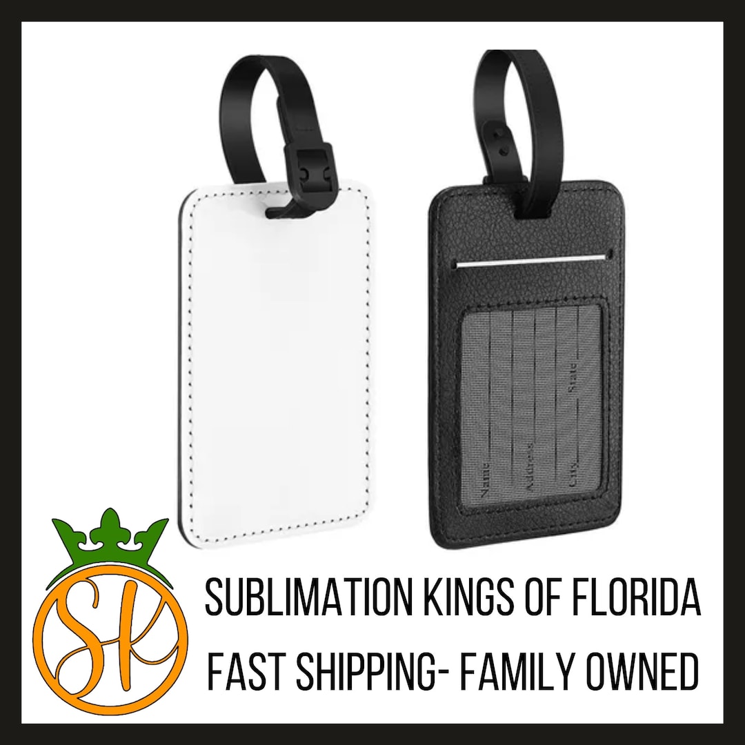 Sublimation Luggage Tags | 2 Pack | One Sided | White Blanks | Suitcase ...