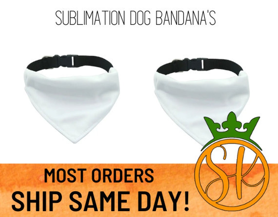 Sublimation Dog Bandana Small to XL Polyester Pet Supplies Sublimation ...