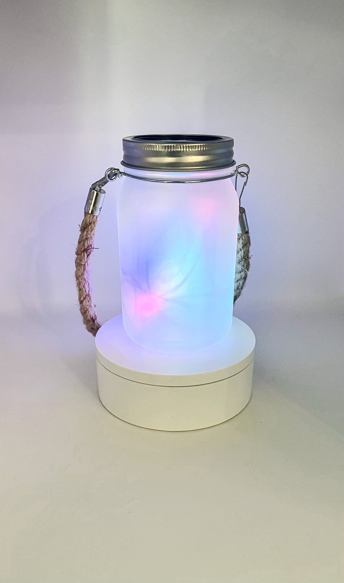 Sublimation Solar Powered Glass Lantern With Multicolored - Etsy