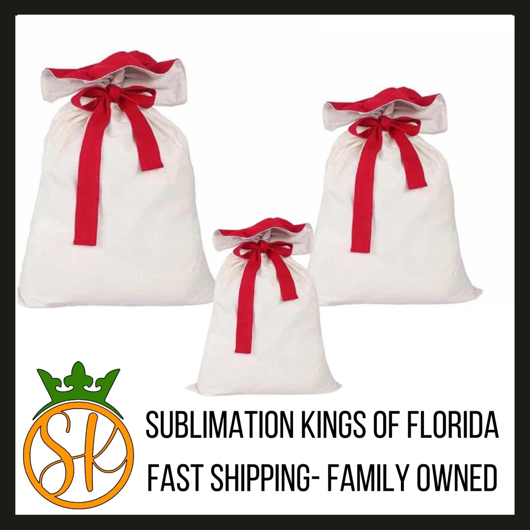 Blank Sublimation SANTA SACKS| Double Layer Santa Sack | Wholesale ...