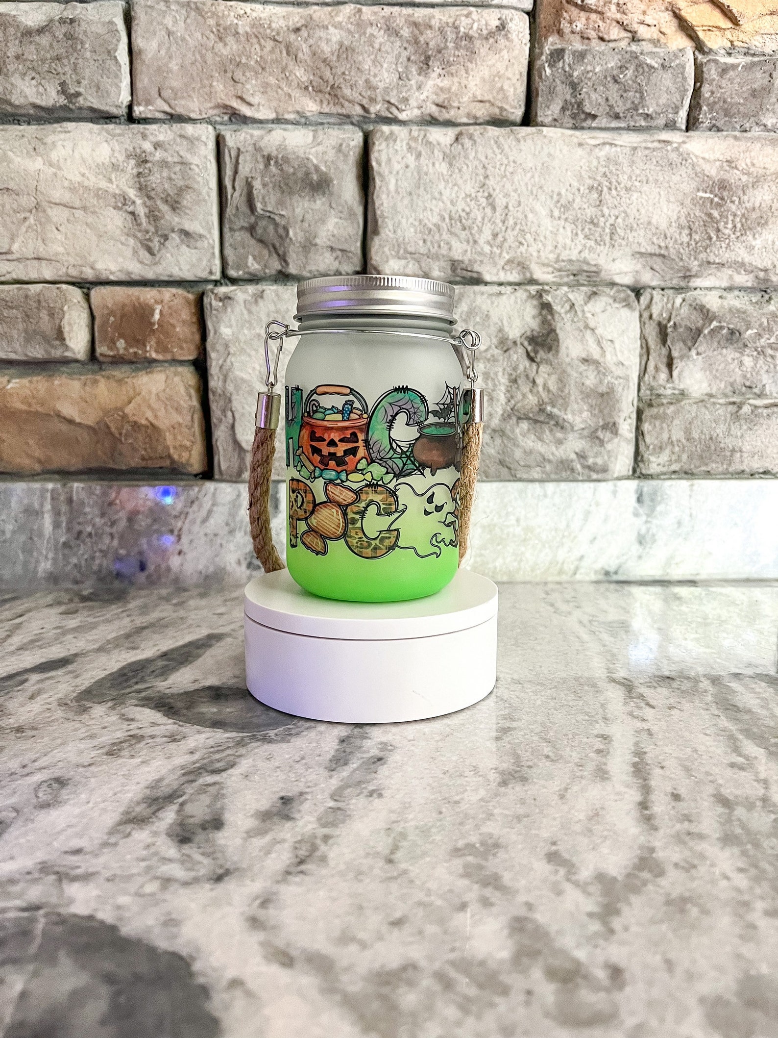 Fall Inspired Sublimation Solar Powered Glass Lantern With - Etsy