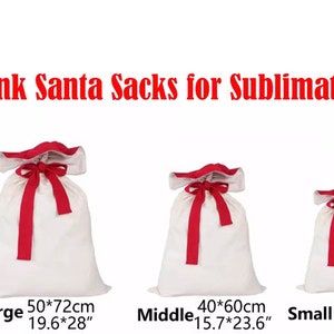 Blank Sublimation SANTA SACKS| Double Layer Santa Sack | Wholesale ...