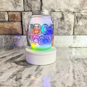 Fall Inspired Sublimation Solar Powered Glass Lantern With Multicolored ...
