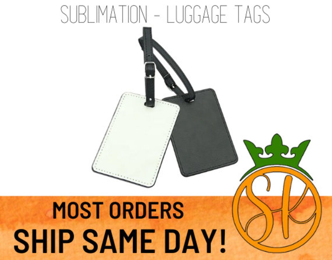 Sublimation Luggage Tags 2 Pack One Sided White Blanks Suitcase Tag ...