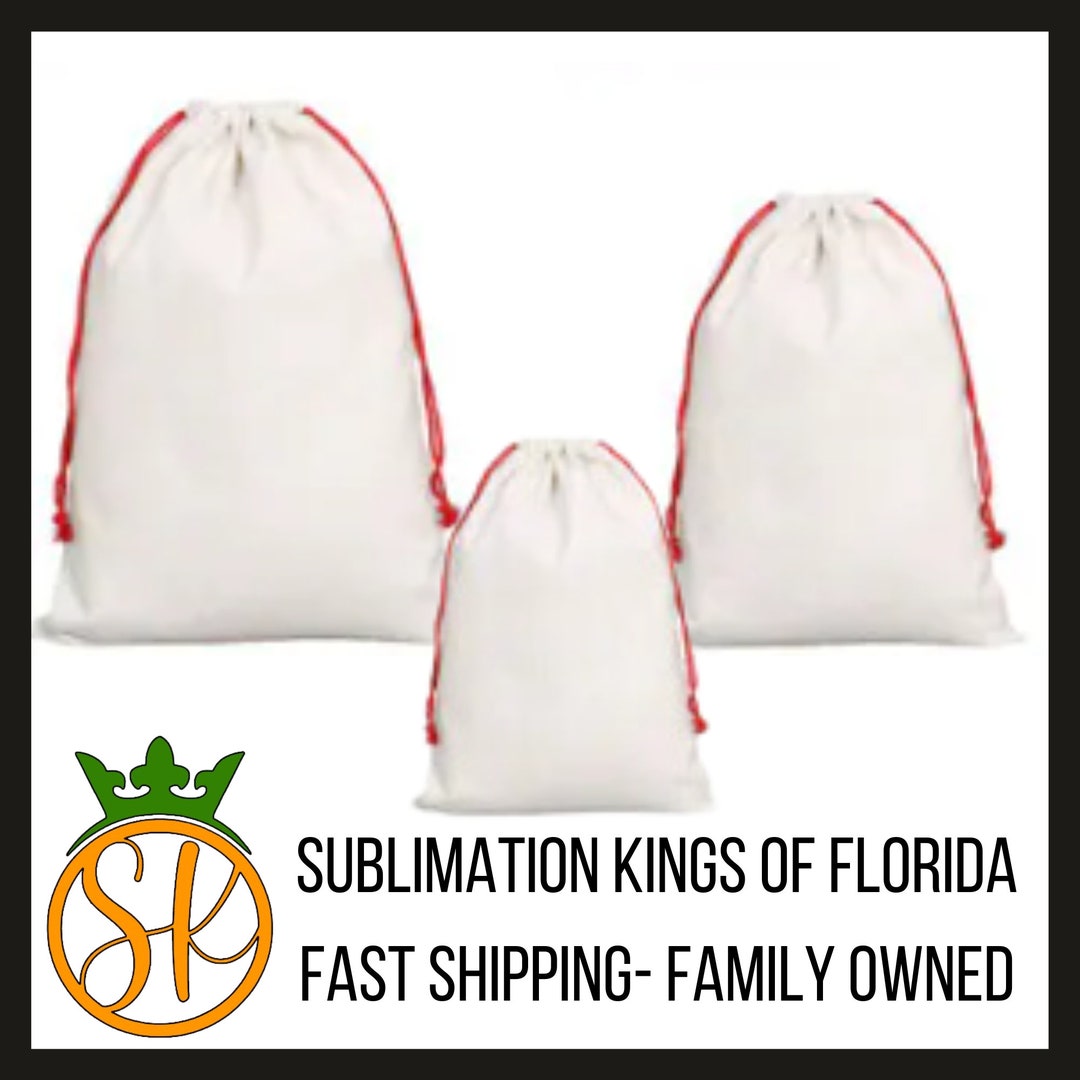 Blank Sublimation SANTA SACKS| Single Layer Santa Sack | Wholesale ...