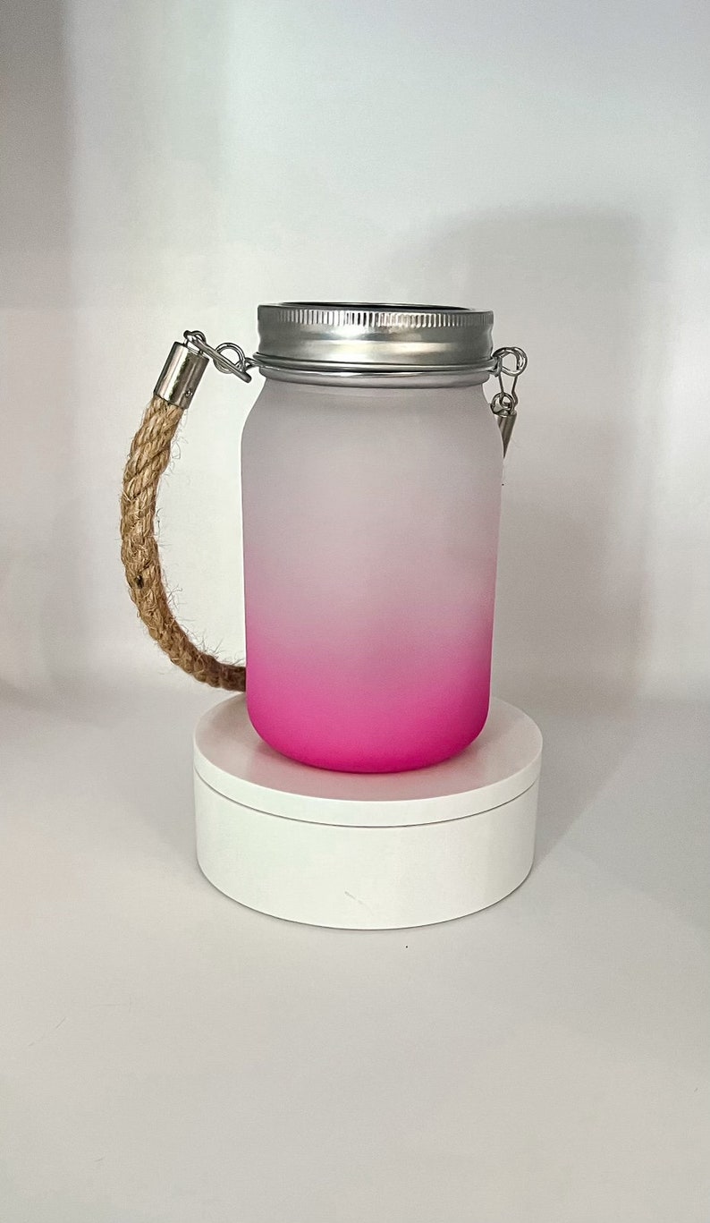 Sublimation Solar Powered Glass Lantern With Multicolored - Etsy