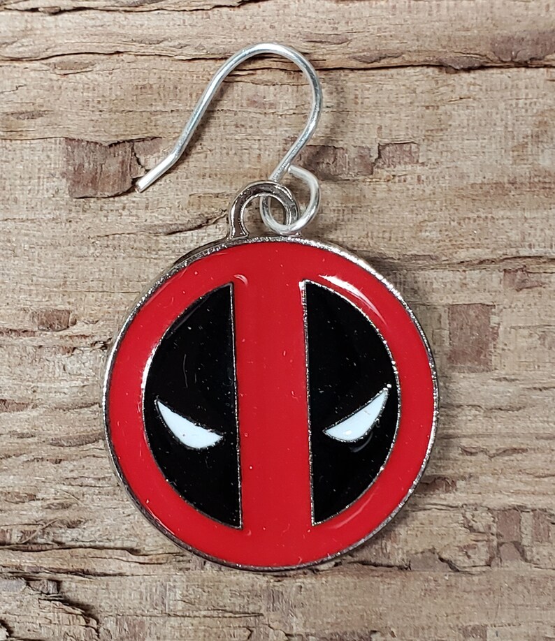 Deadpool Character Inspired Earrings - Etsy