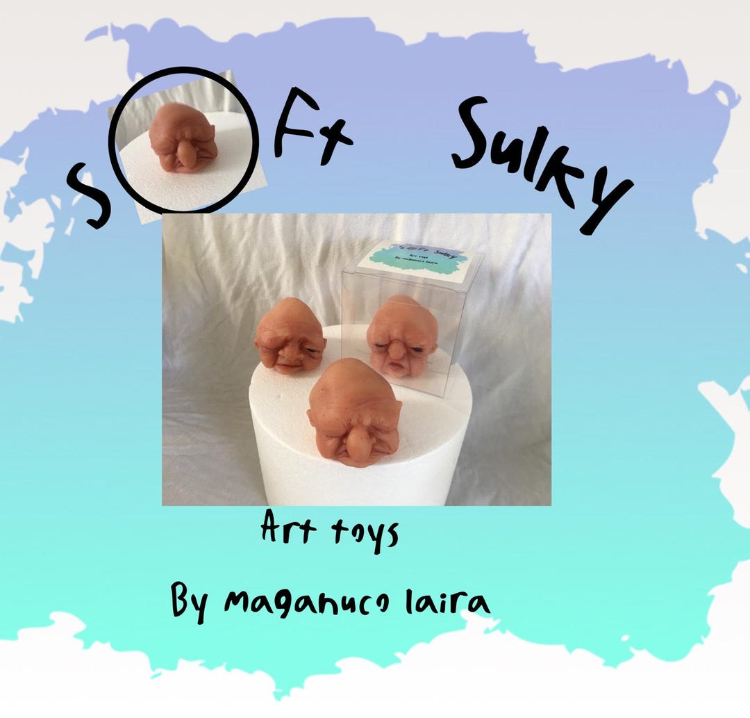 Squishy Heads in Platinum Silicone | Soft Sulky Soft Stress-relief Toy ...