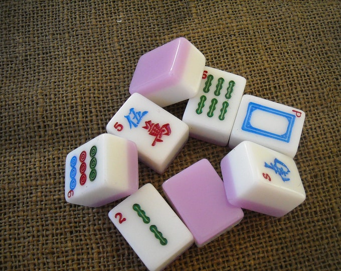 Large Mahjong Tiles Mahjong Tiles for Crafts Mahjong Supplies Purple ...