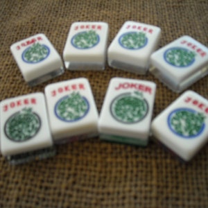 8 Mahjong Jokers - 8 Mahjong Tiles - Mahjong Crafts - Colorful Mahjong ...