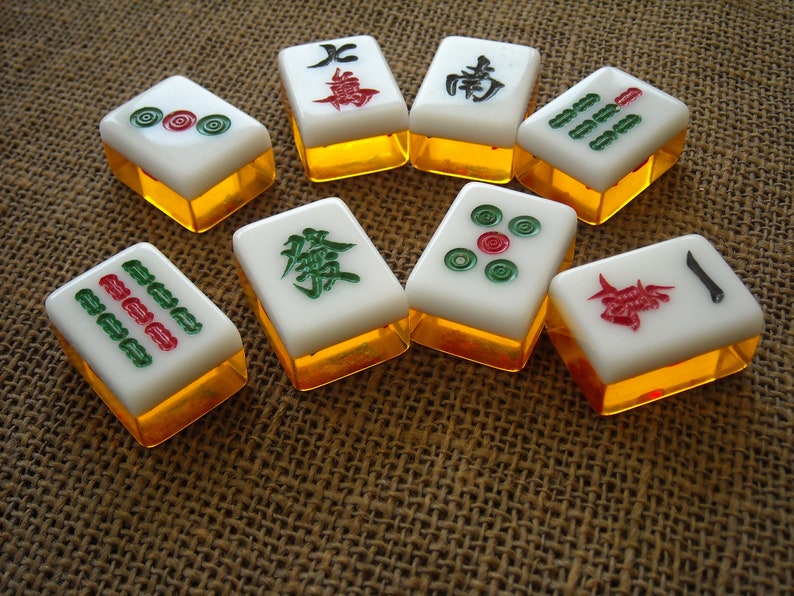8 Large Mahjong Tiles Mahjong Tiles for Crafts Mahjong | Etsy