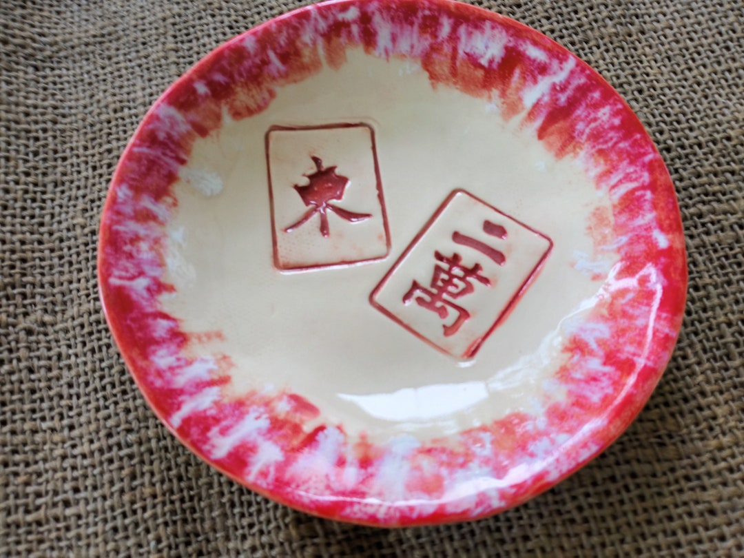 Mahjong Bowl - Mahjong Dish - Mahjong Pottery - Mahjong Gift - Mahjongg ...