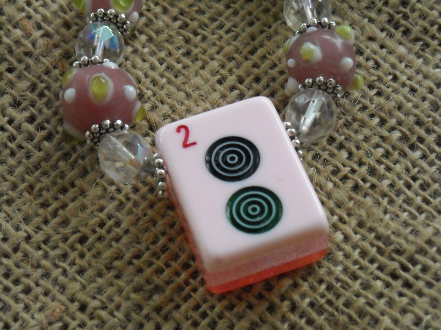 Mahjong Necklace Mahjong Gift Oriental Jewelry Mahjongg | Etsy