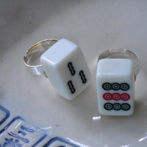 Mini Mahjong Ring - Mahjong Jewelry - Mahjong Ring - White Mahjong ...