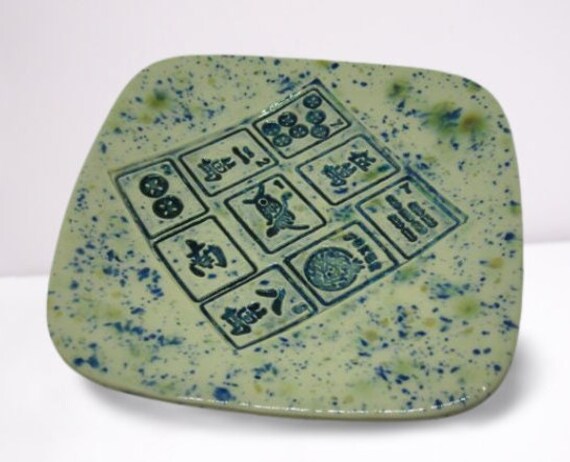 Mahjong Dish Mahjong Pottery Mahjong Plate Mahjong Gift - Etsy