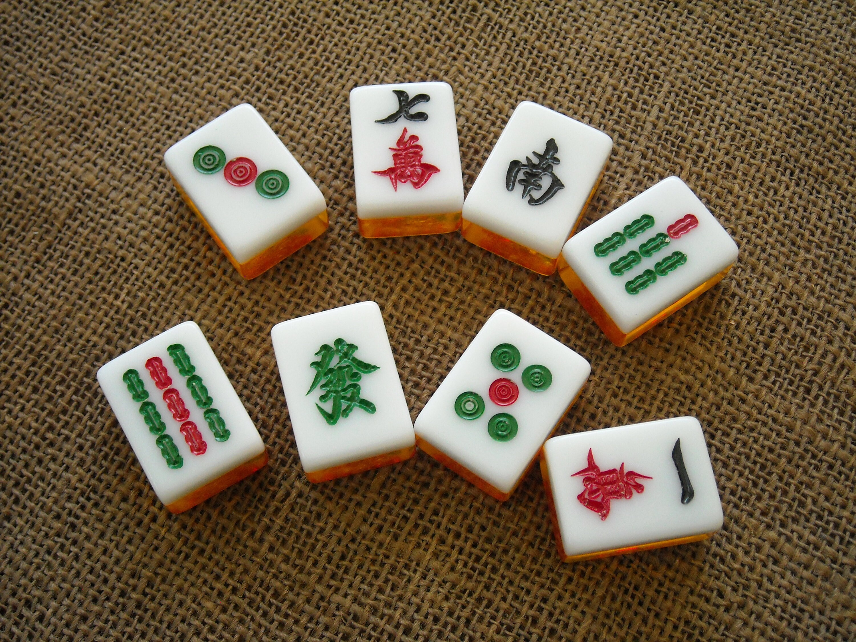 8 Large Mahjong Tiles Mahjong Tiles for Crafts Mahjong - Etsy Polska