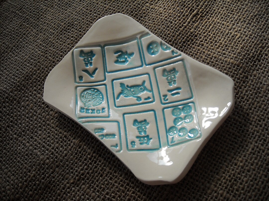 Mahjong Soap Dish - Mahjong Dish - Mahjong Spoon Rest - Sushi Dish ...