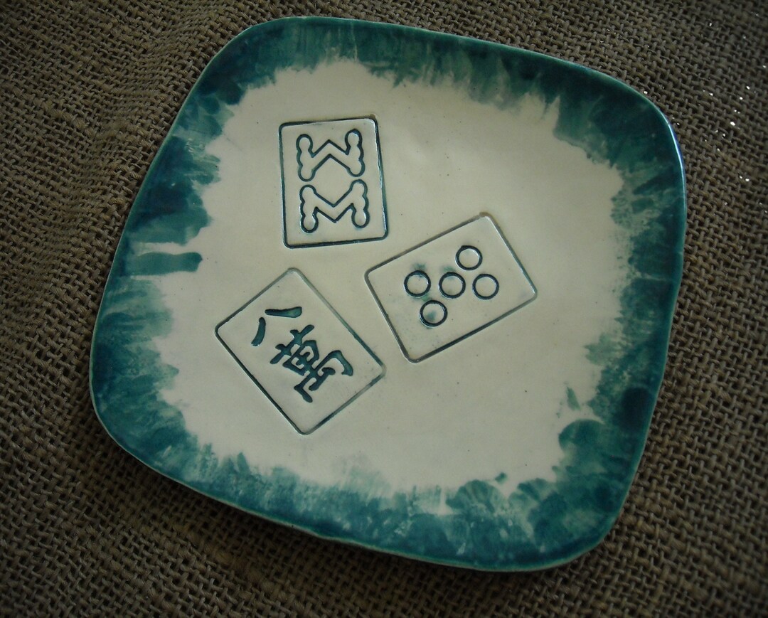 Mahjong Dish - Mahjong Pottery - Mahjong Plate - Mahjong Gift- - Etsy