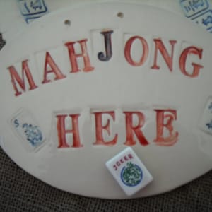 Mahjong Sign - Mahjong Pottery - Mahjong Gift - Mahjong Here - Etsy