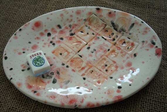 Mahjong Dish Mahjong Pottery Handmade Pottery Gift Idea - Etsy