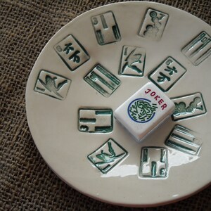 Mahjong Gift - Mahjong Pottery - Mahjong Dish - Free Shipping - Mahjong ...