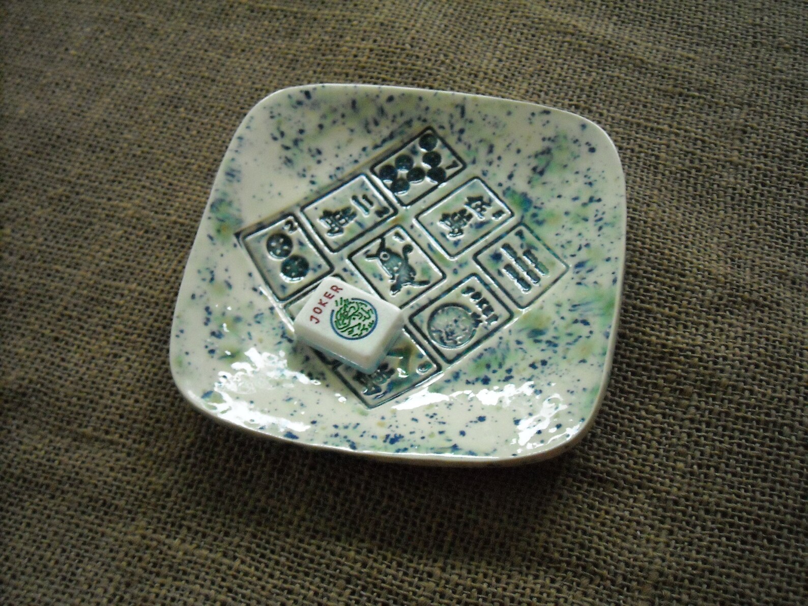 Mahjong Dish Mahjong Pottery Mahjong Plate Mahjong Gift - Etsy
