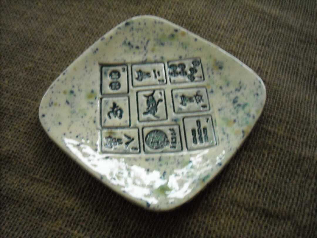 Mahjong Dish - Mahjong Pottery - Mahjong Plate - Mahjong Gift - Etsy