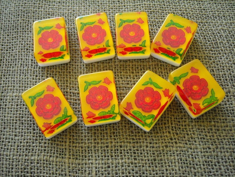 8 Large Mahjong Tiles Mahjong Tiles for Crafts Mahjong | Etsy