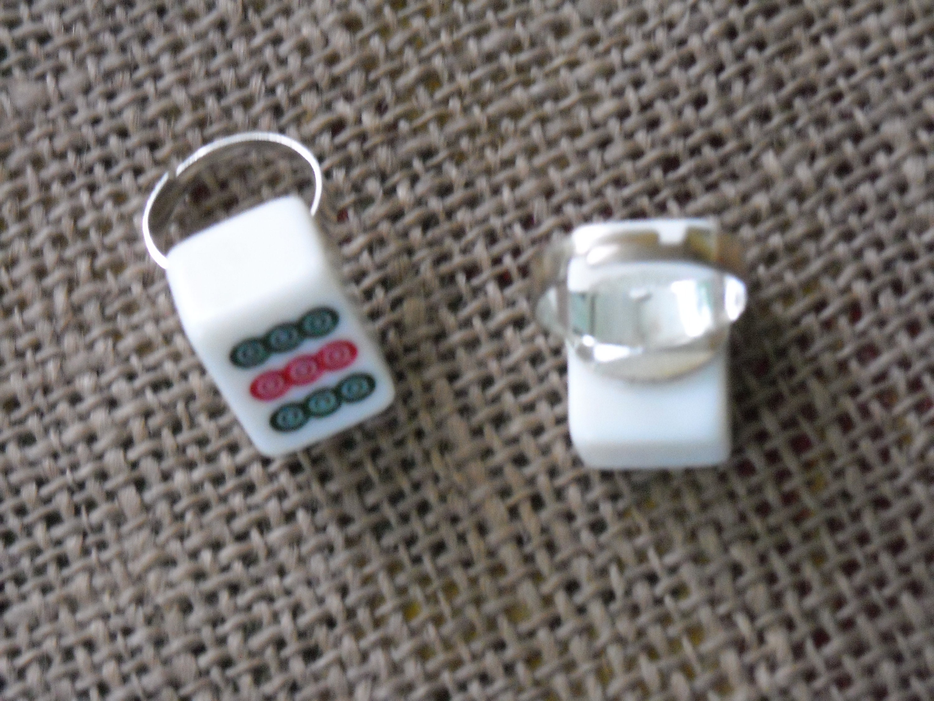 Mini Mahjong Ring Mahjong Jewelry Mahjong Ring White | Etsy