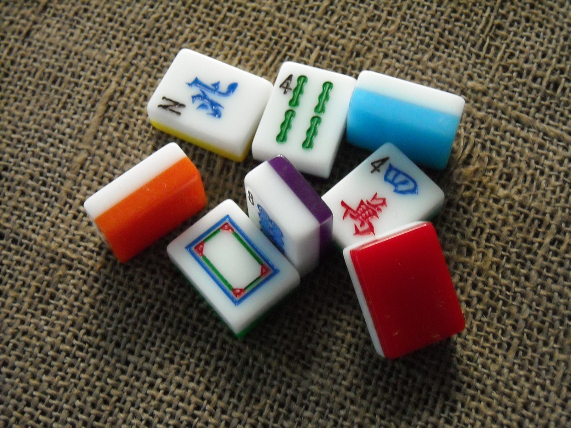 8 Double Layer Mahjong Mahjong Crafts Mahjong Tiles for | Etsy
