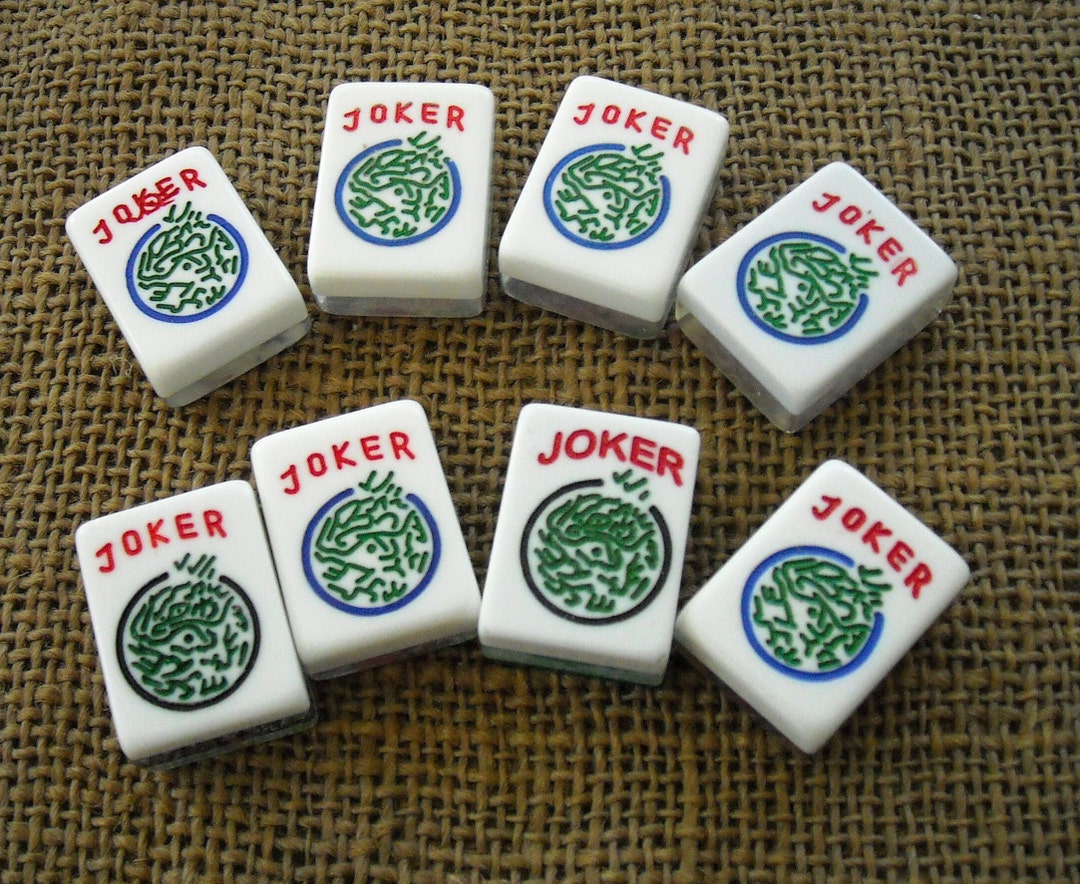8 Mahjong Jokers - 8 Mahjong Tiles - Mahjong Crafts - Colorful Mahjong ...