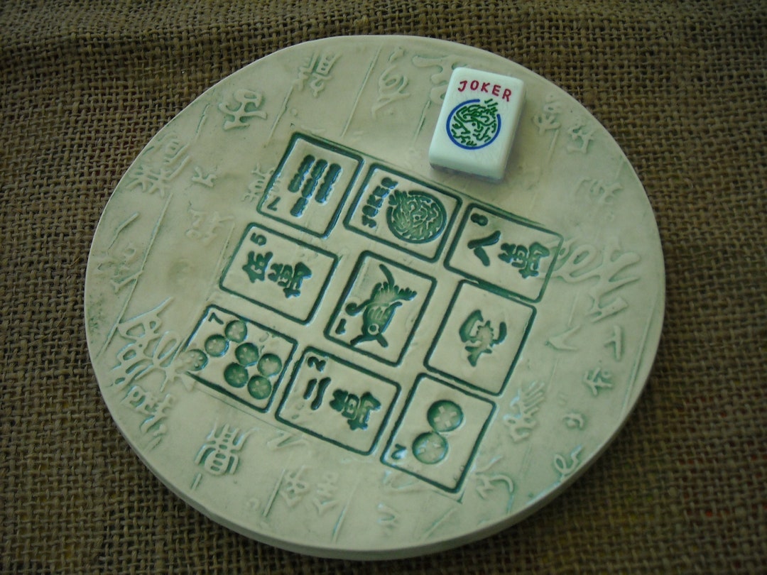 Mahjong Plate Mahjong Pottery Oriental Plate Mahjong Dish Oriental ...