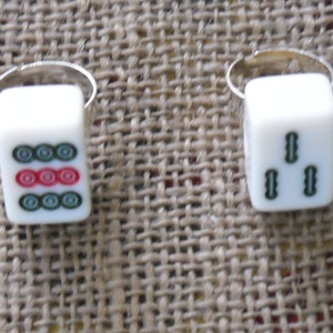 Mini Mahjong Ring - Mahjong Jewelry - Mahjong Ring - White Mahjong ...