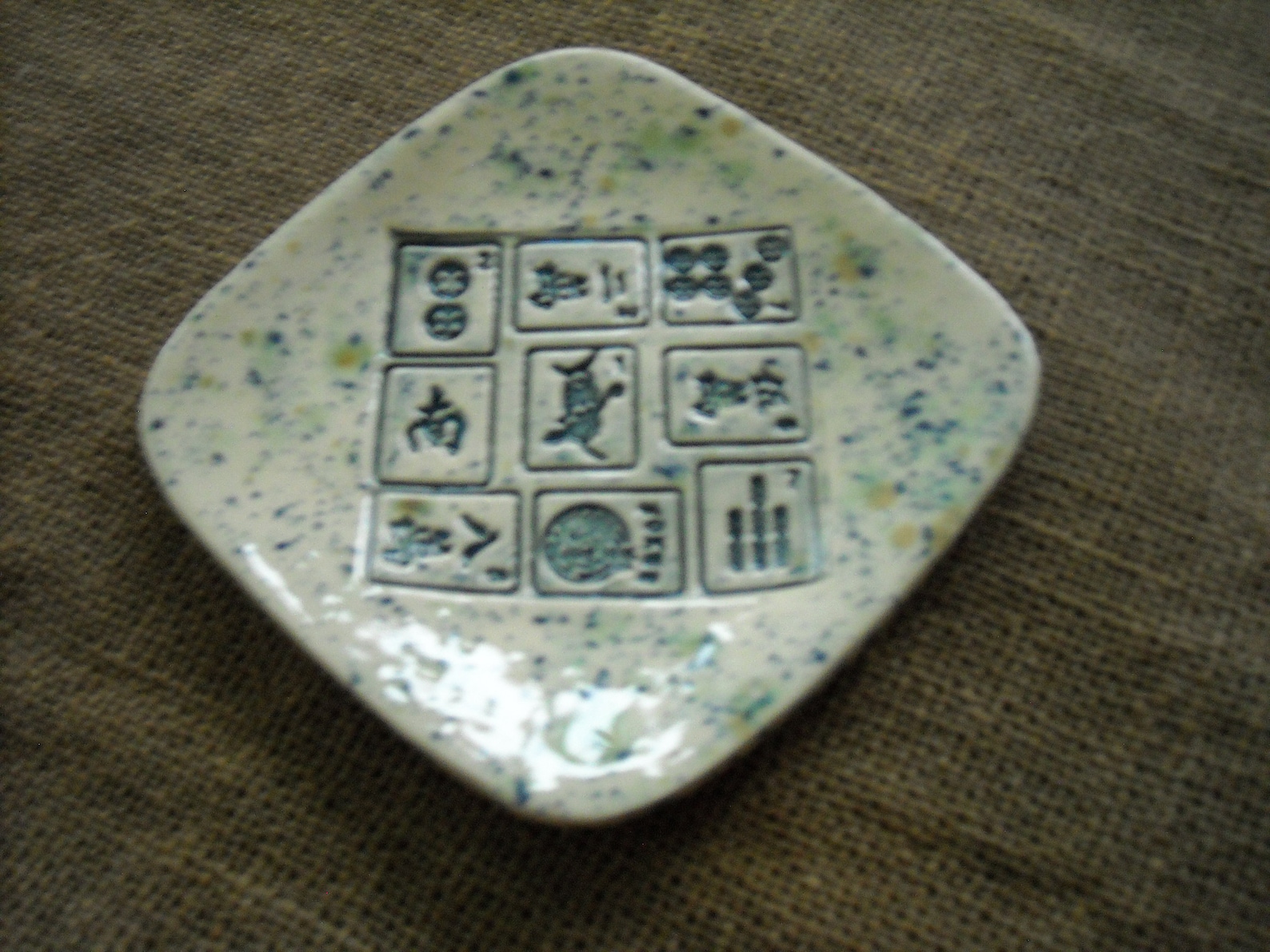 Mahjong Dish Mahjong Pottery Mahjong Plate Mahjong Gift - Etsy