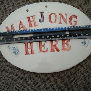 Mahjong Sign - Mahjong Pottery - Mahjong Gift - Mahjong Here - Etsy