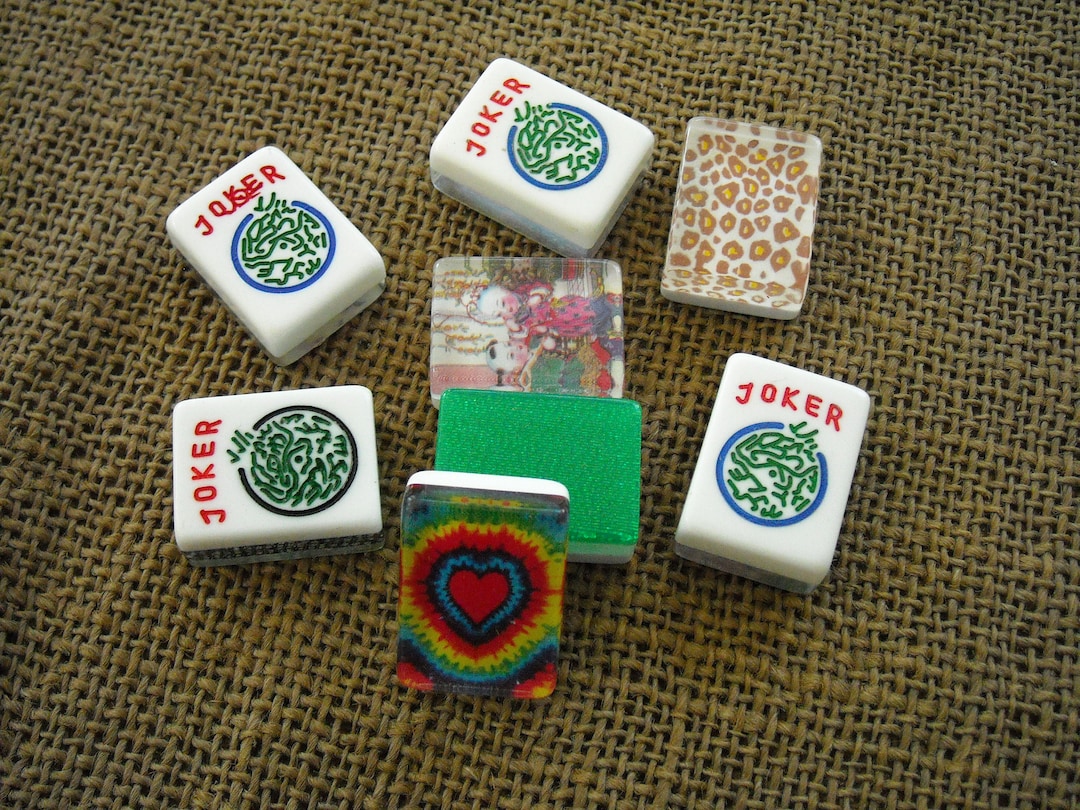 8 Mahjong Jokers - 8 Mahjong Tiles - Mahjong Crafts - Colorful Mahjong ...