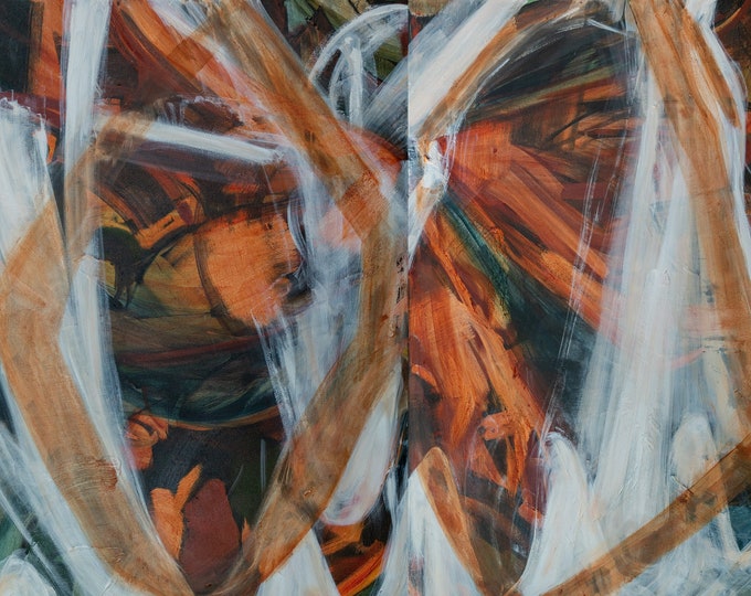 J Kugler Abstract Painting. Acrylic on Canvas. Large 46 X 55 Inches ...