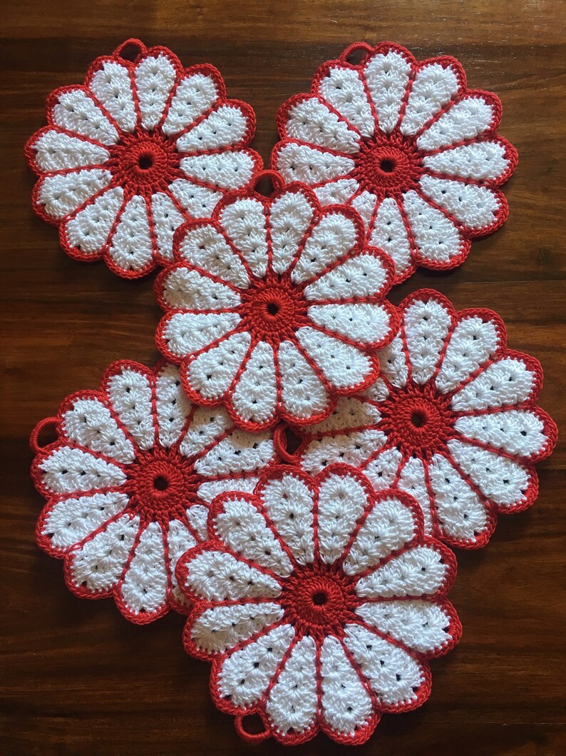 Colorful Handmade Pot Holders 6-piece Set - Etsy