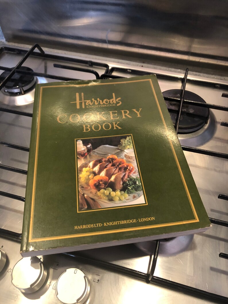Vintage Harrods Cookery Book 1980s Print and Photography Kitchen ...
