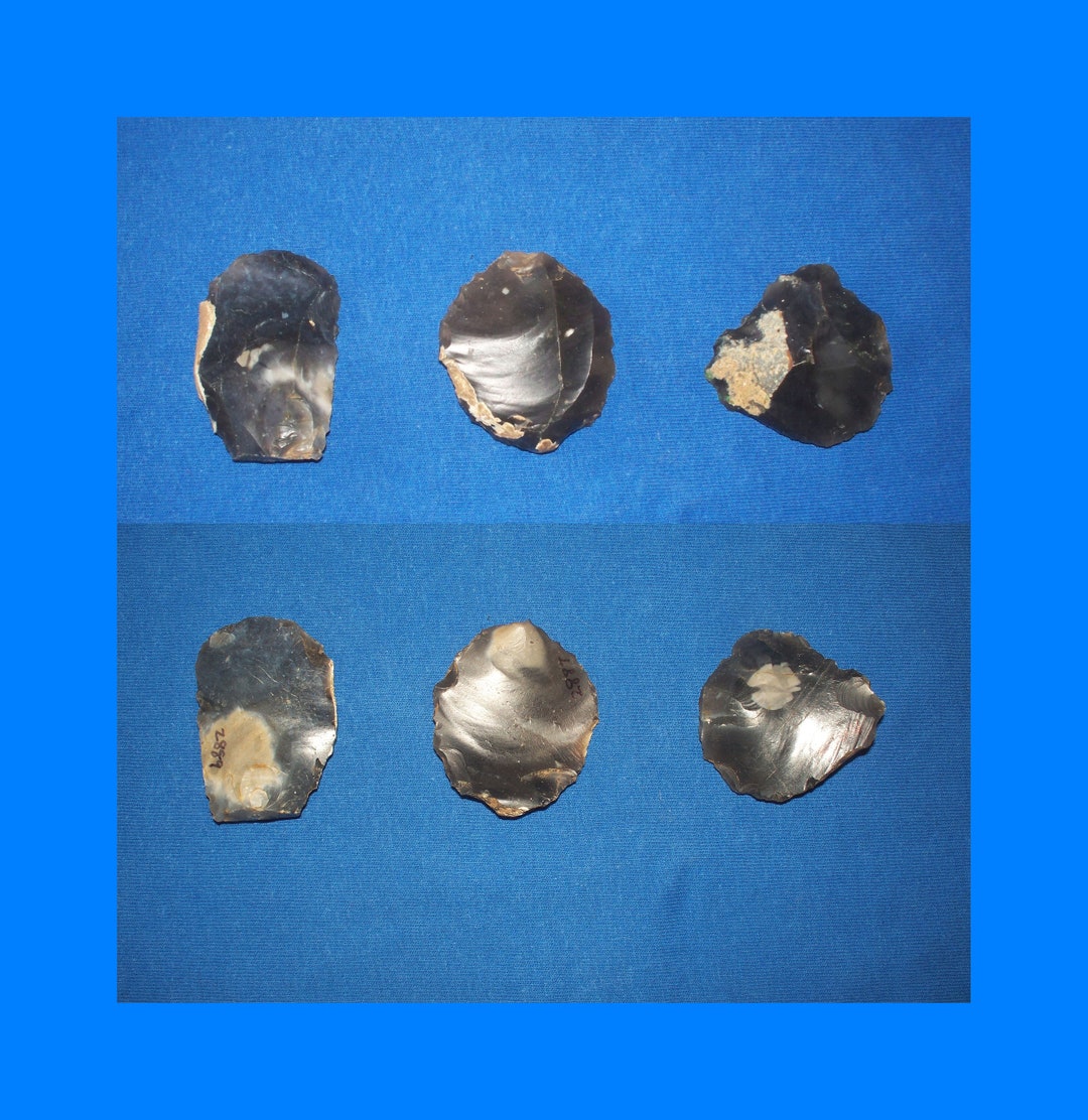 Three Mesolithic or Neolithic Flint Scrapers #2889 - Etsy