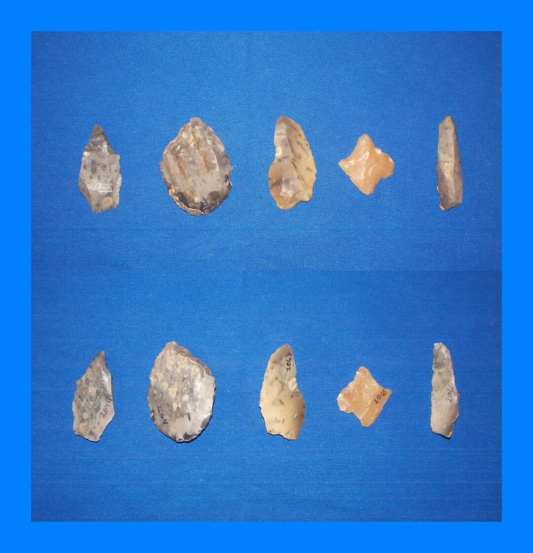 Five Mesolithic Flint Tools #2066 - Etsy