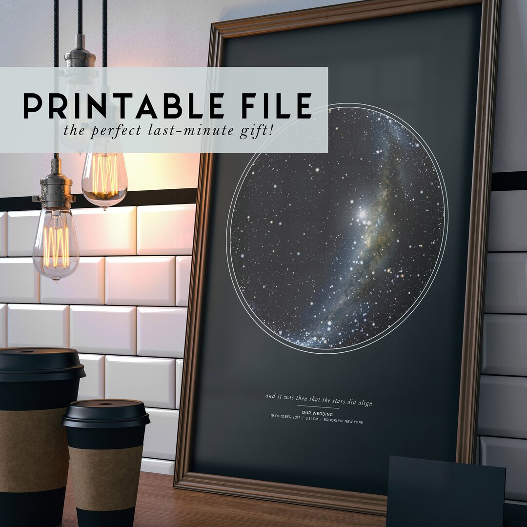 Personalized Star Map Gift | Night Sky Print | Custom Star Chart | Star ...