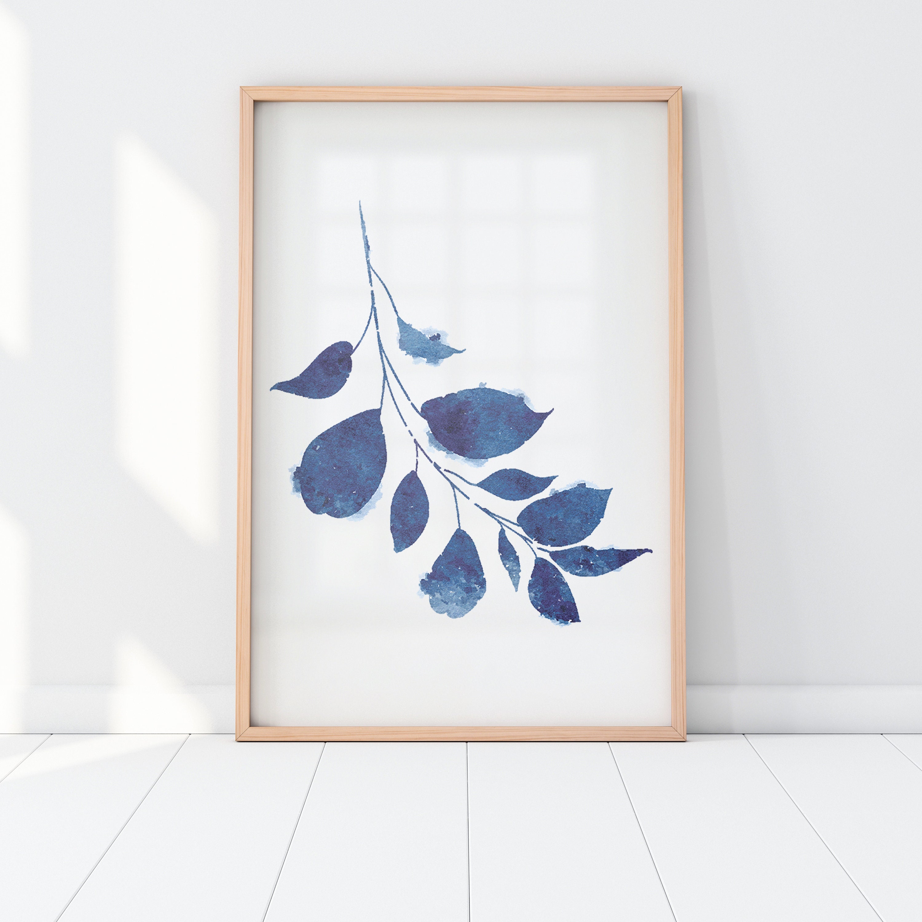 Indigo Botanical Print Set | Watercolor Botanical | Botanical ...